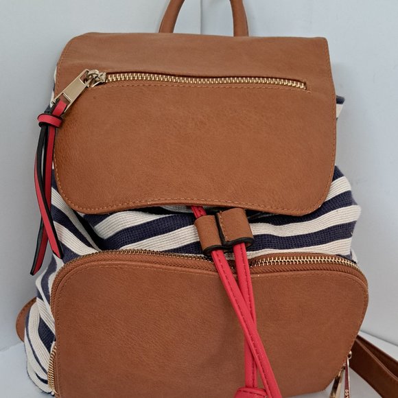 Aldo | Bags | Aldo Stripe Backpack | Poshmark